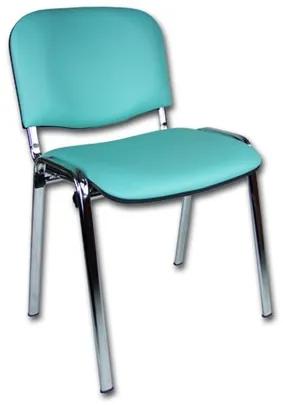 Konferenční židle ISO eko-kůže CHROM Hnědá D19 EKO