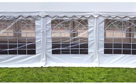 Párty stan 5x8m - PVC Premium Barva: Zeleno-bílá