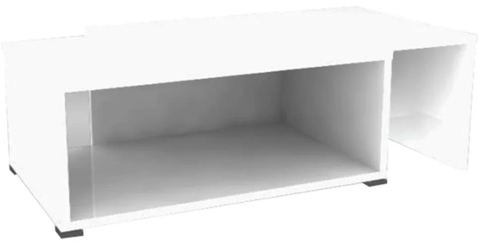 Konferenční rozkládací stolek, bílá, DRON