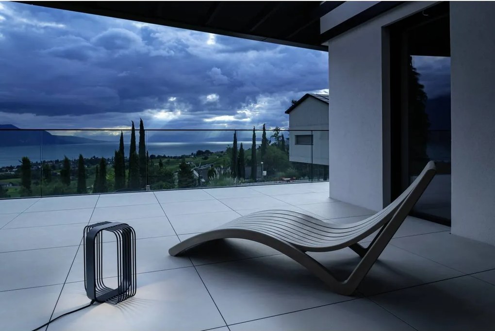 LA 1008477 GRID CUBE stojací lampa, 2700 K, IP65, černá - BIG WHITE (SLV)