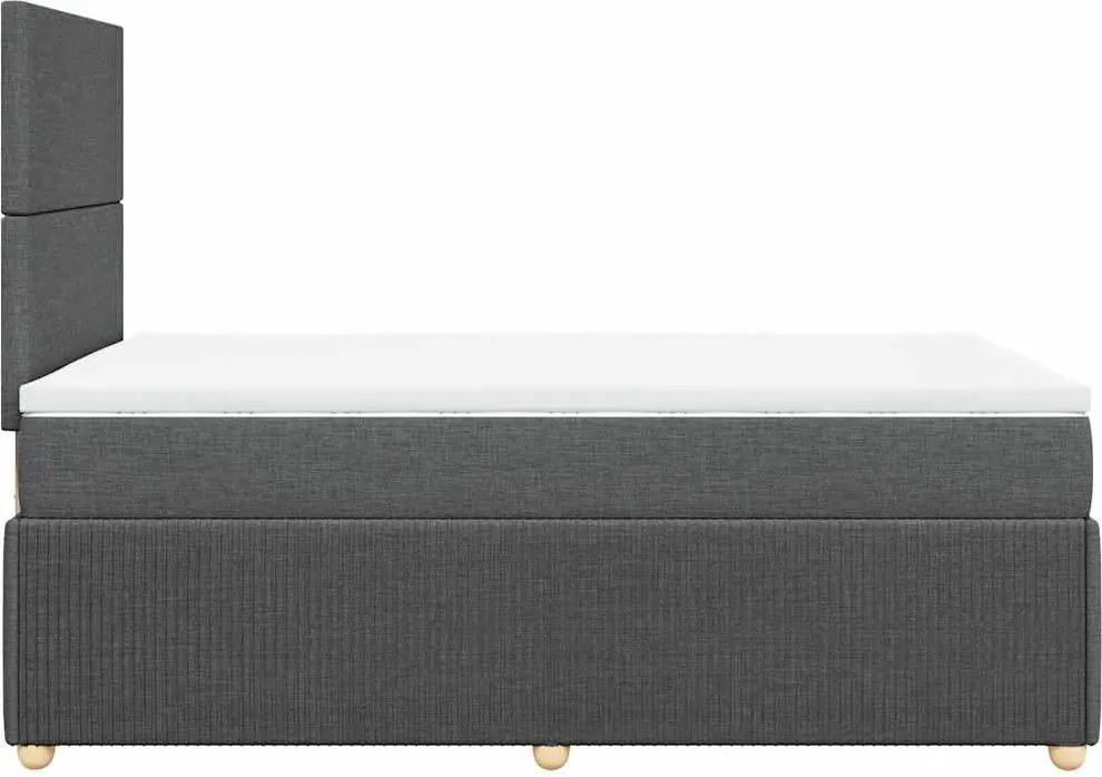 Box spring postel s matrací tmavě šedá 120x190 cm textil 3291989