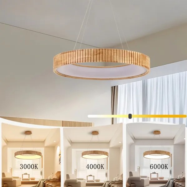 Brilagi - LED Lustr na lanku FALCON WOOD MODERN LED/40W/230V pr. 60 cm dřevo