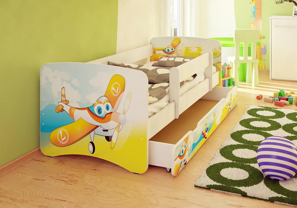 Dětská postel LETADLO 160x80 cm