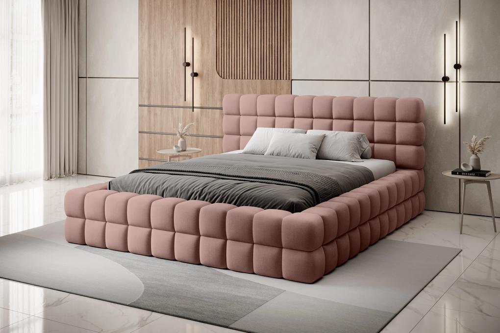 Eltap Čalouněná postel Dizzle Materiál a barva potahu: Jaffray 24 - růžová, Rozměry (cm): 160x200