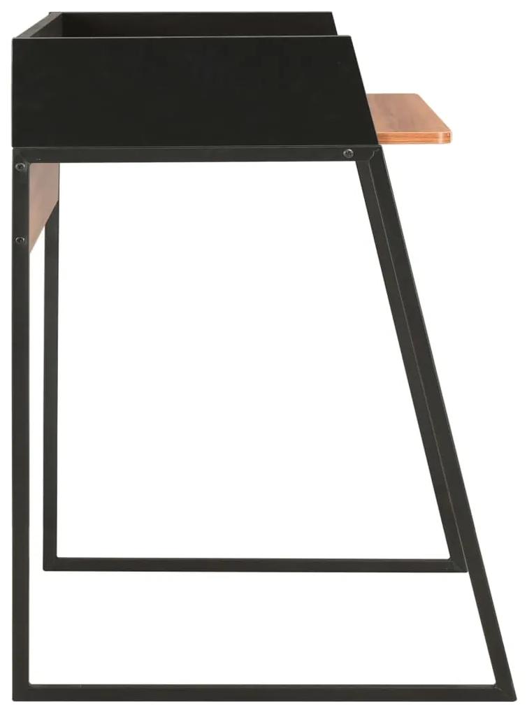 vidaXL Psací stůl černý a hnědý 90 x 60 x 88 cm