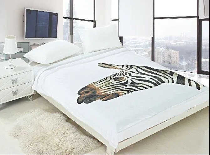Extrapościel Oboustranný přehoz na postel 160x200 z mikrovlákna Zebra