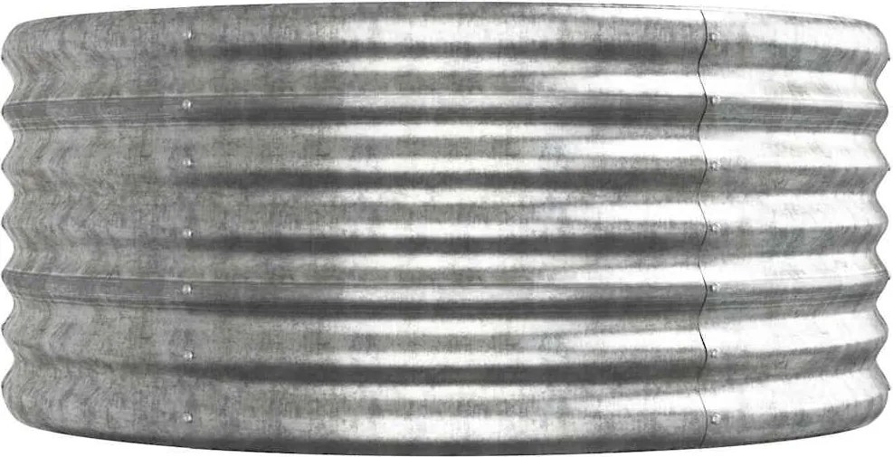 Vyvýšený záhon pozinkovaná ocel 440x80x36 cm stříbrný 318937