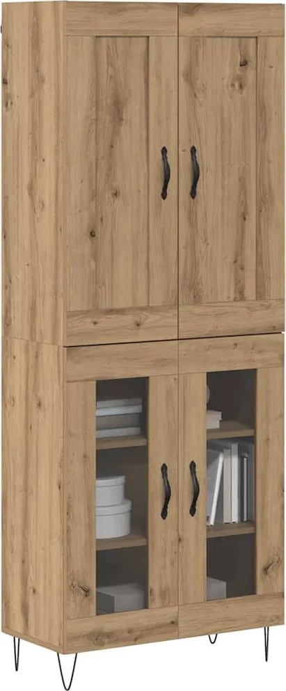 Vysoký bufet Artisanový dub 69,5 x 34 x 180 cm Kompozitní dřevo 3403169