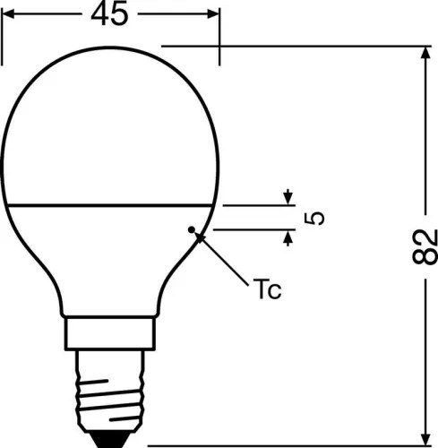 LED žárovka E14 OSRAM CL P FR 5,7W (40W) teplá bílá (2700K)