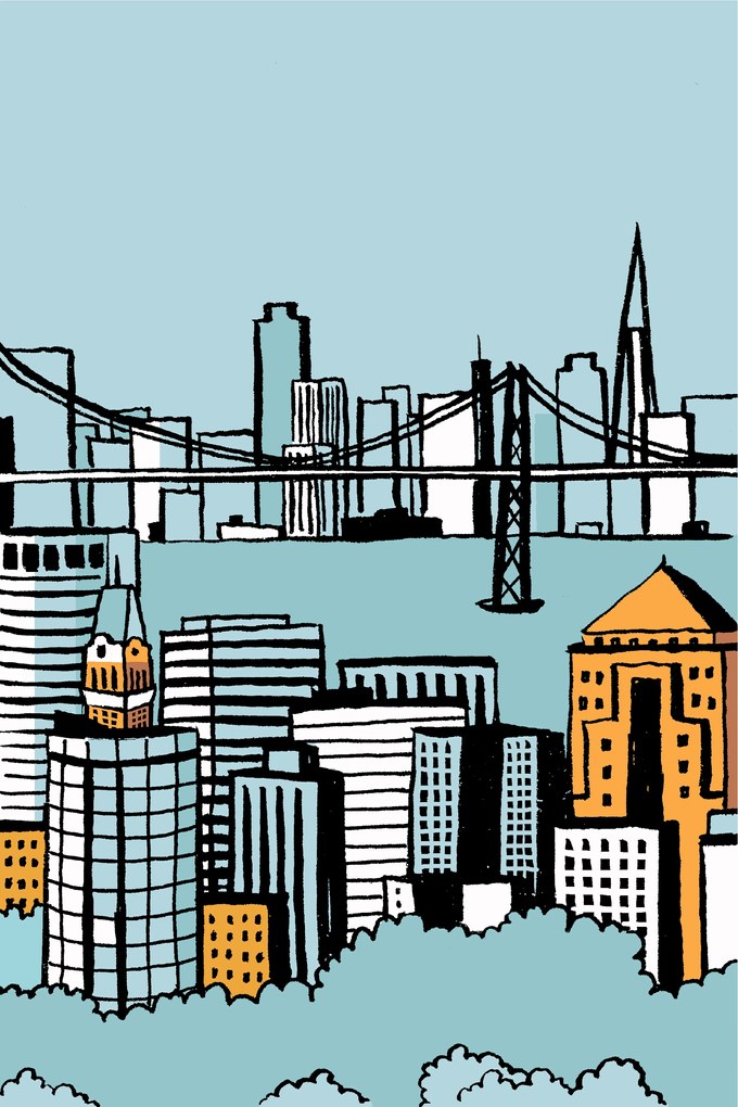 Jan Laštovička | San Francisco Rám: Černý, Velikost: 30 x 20 cm