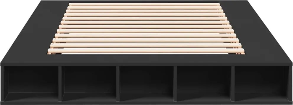 Rám postele černý 160 x 200 cm kompozitní dřevo 3280462