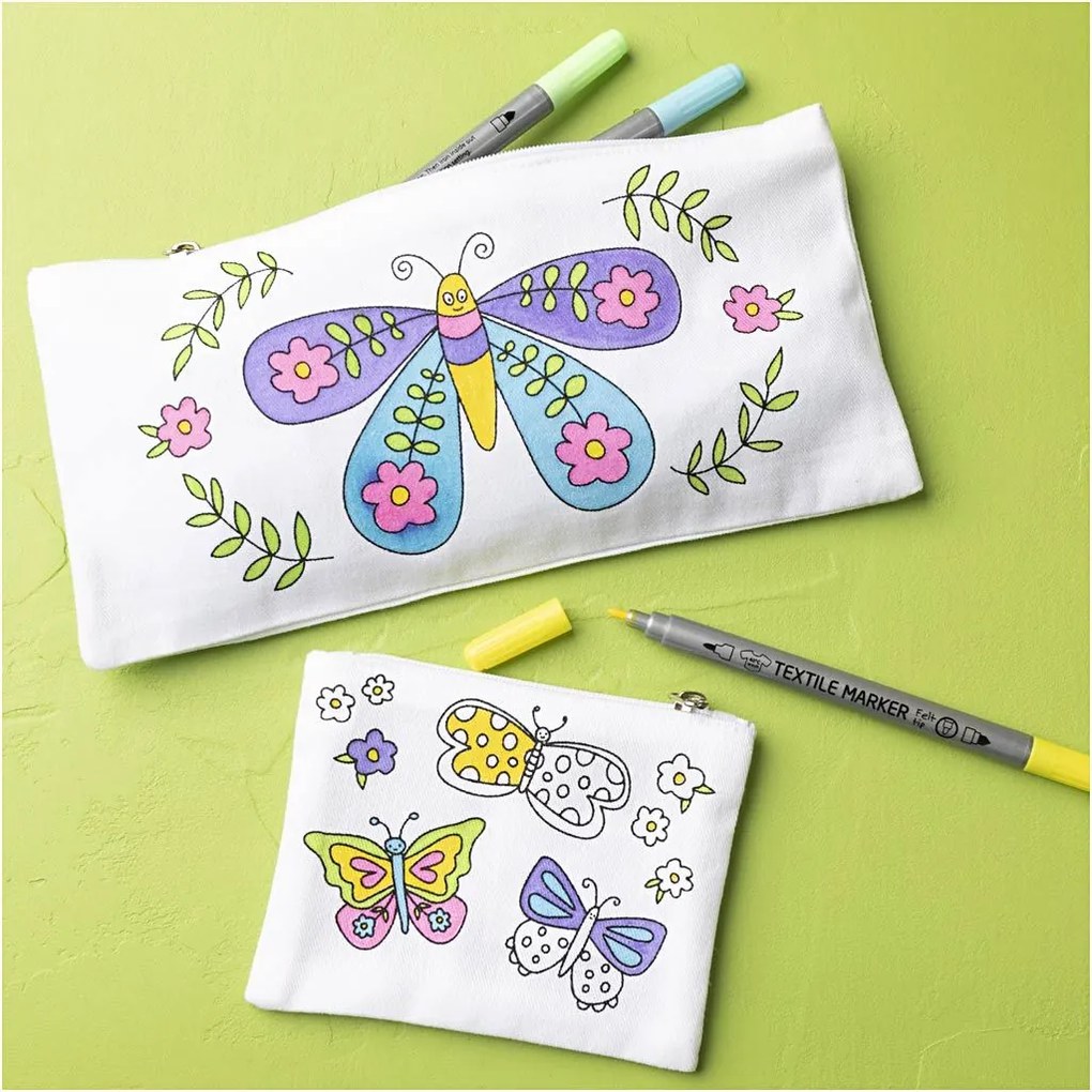 Creativ Company Kreativní sada Mini Craft Kit Textile Colouring Butterflies