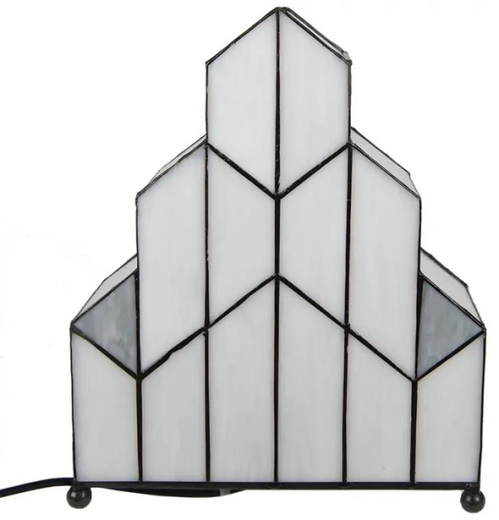 Stolní lampa Tiffany v neobvyklém tvaru Pietronella – 30x4x25 cm