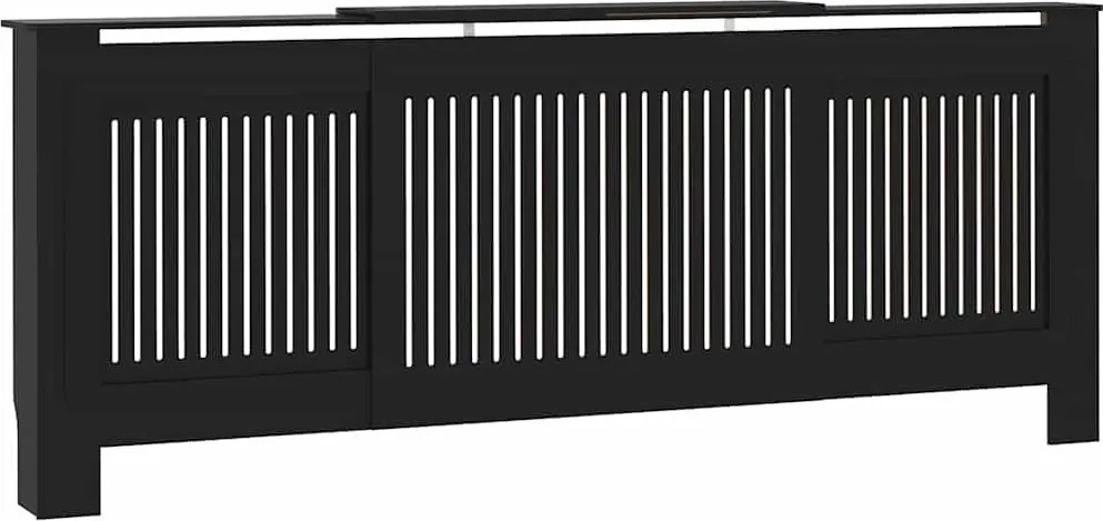 Kryt radiátoru 2 ks Černá 205 x 20,5 x 81,5 cm Kompozitní dřevo 3403238