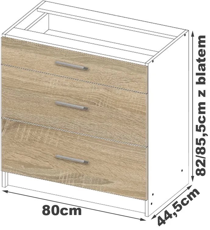 Kuchyňská skříňka Artus S80 SZ3