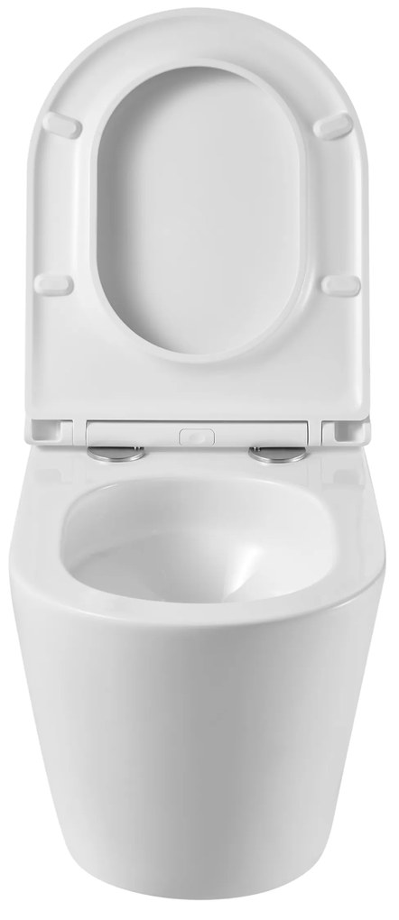Invena Limnos, závěsná WC mísa se Swirlflush 490x370x360 mm + toaletní sedátko s pomalým zavíráním, bílá, INV-CE-93-001-L