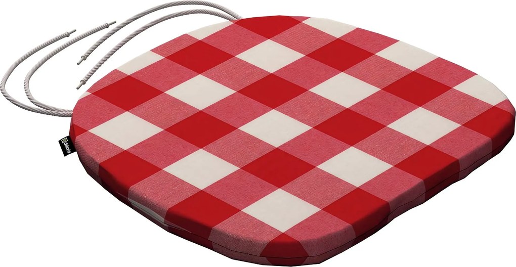 Sedák Bartek barva červená látka vzorované