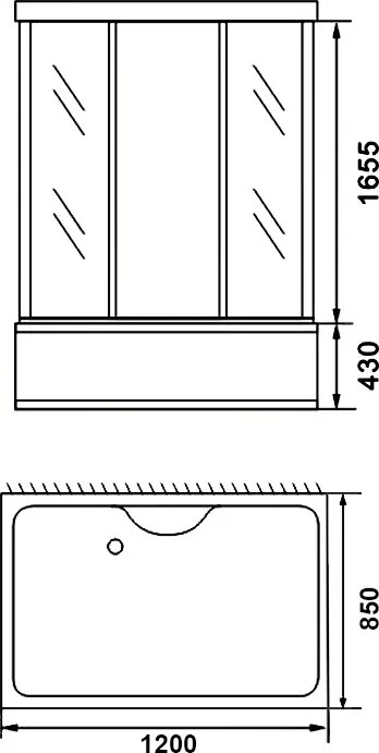 Terra Hydromasážní box WSH7716W 120x85