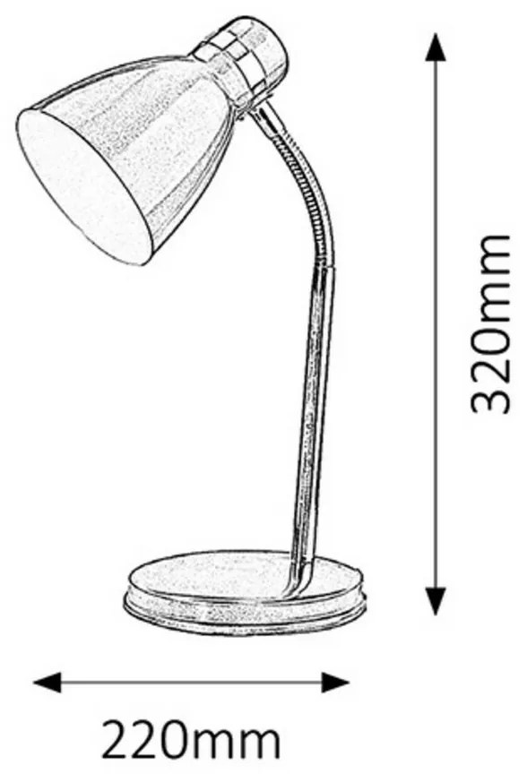 Rabalux 4206 Patric stolní lampa, stříbrná