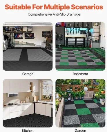 Drenážní rohož Modulární zámkový polštář 39,9 × 39,9 cm odvodňovací dlaždice