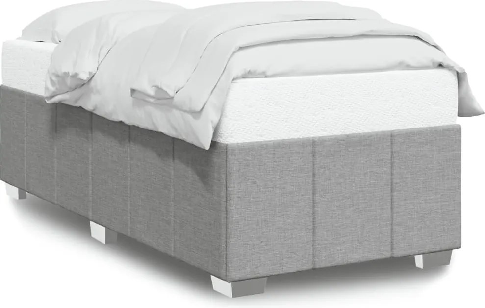 Rám postele bez matrace světle šedý 90 x 200 cm textil 3284804
