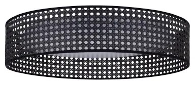 Duolla - LED Stropní svítidlo ROLLER RATTAN LED/24W/230V pr. 45 cm černá