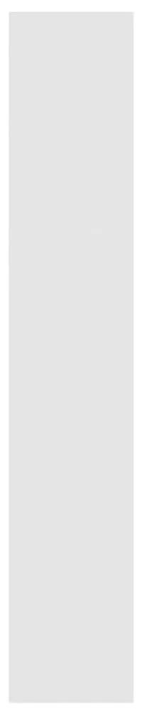 Petromila Knihovna/dělicí stěna bílá vysoký lesk 60x30x166 cm dřevotříska
