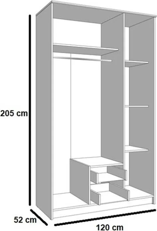 Skříň Simple 3D+2š nymfaea alba