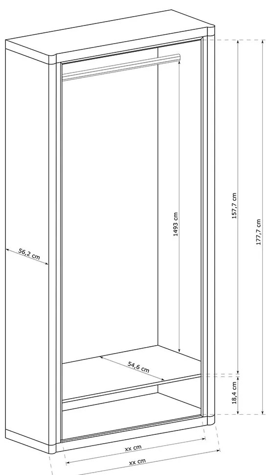Sestava skříní DALLAS t - trufla