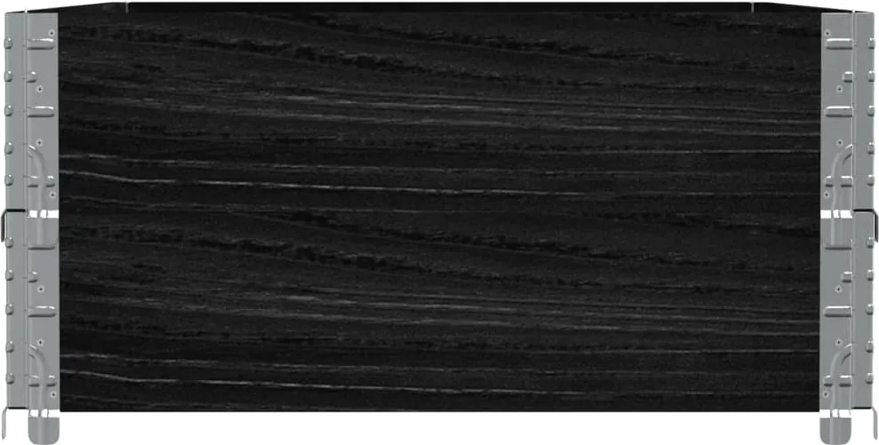 Zahradní truhlík černý 120 x 80 cm masivní borové dřevo 3295848