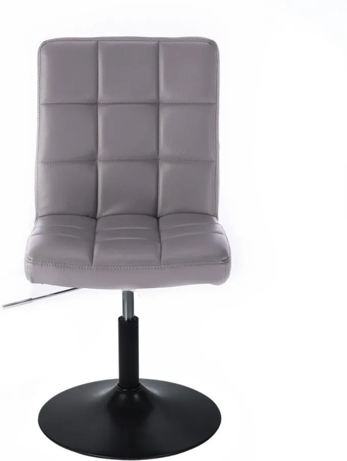LuxuryForm DESIGN Otočná židle TOLEDO na černém talíři - šedá