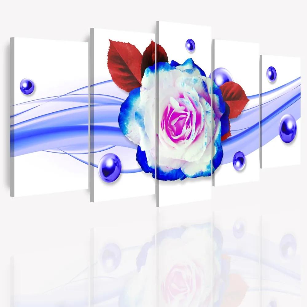 Vícedílný obraz - Růže na vlnách