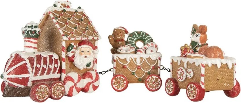 Vánoční perníkový vláček se Santou Gingerbread Train - 33*10*15 cm