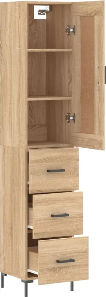 Skříň highboard dub sonoma 34,5 x 34 x 180 cm kompozitní dřevo 3200196