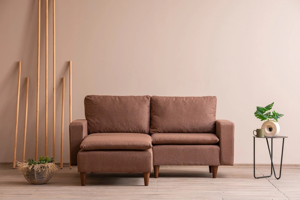 Hanah Home Rohová pohovka LUNGO MINI světle hnědá