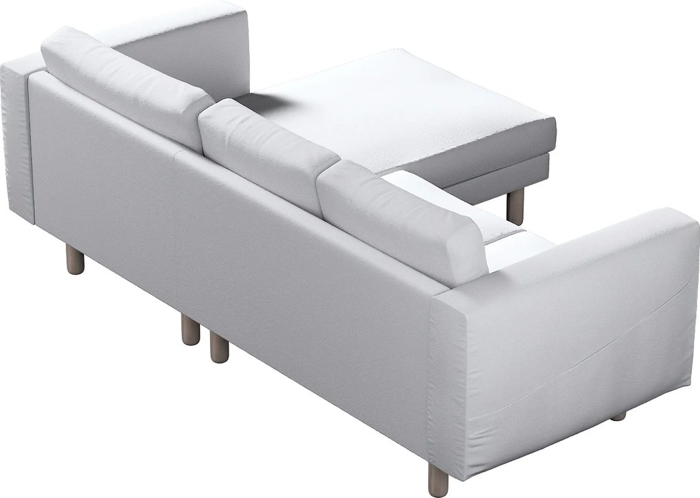 Potah na pohovku IKEA Norsborg 3-místná se šezlongem barva bílá látka pletený vzor