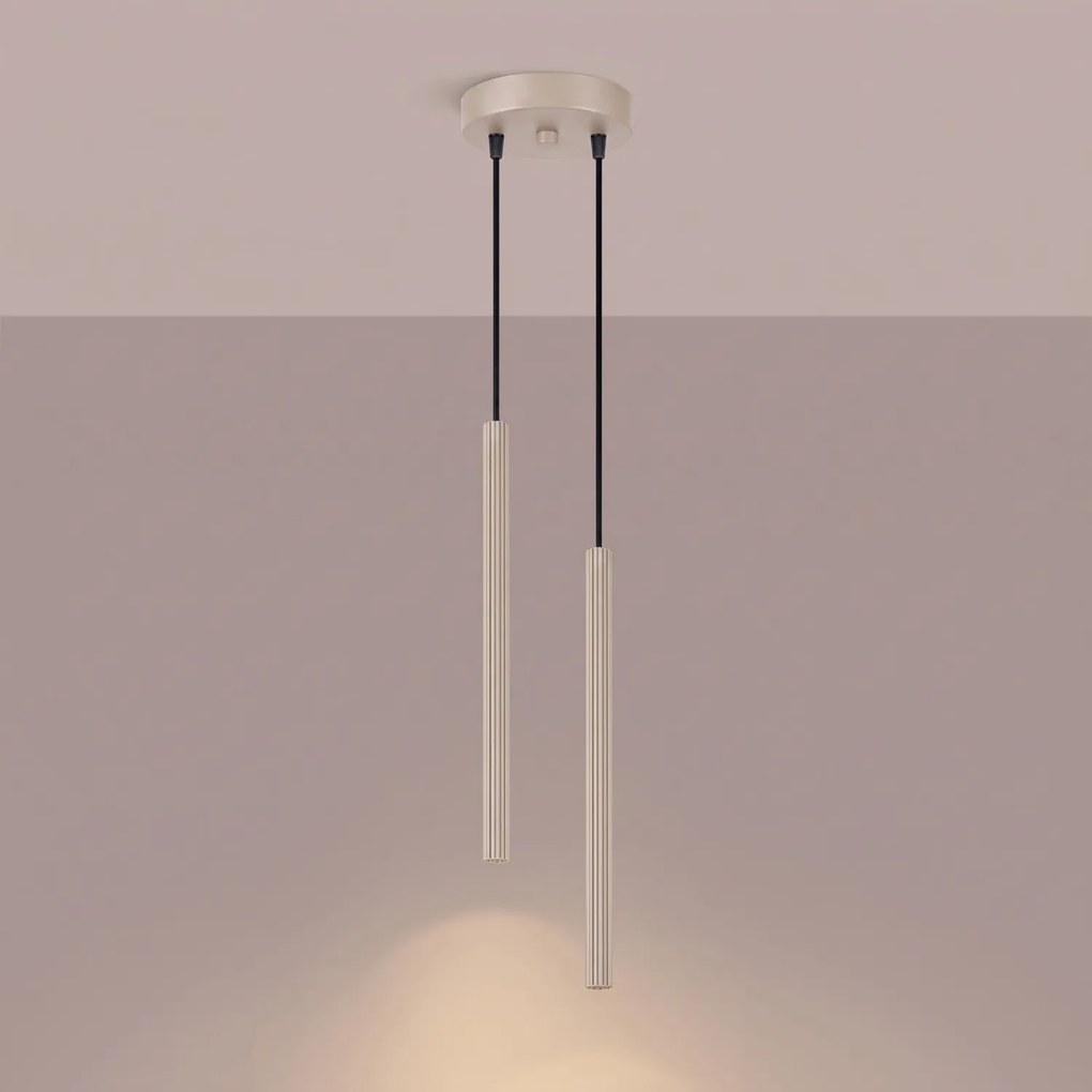 Sollux Lighting Závěsné svítidlo ARCHE 2P taupe
