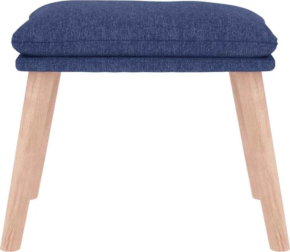 Podnožka modrá 45 x 29,5 x 35 cm textil 341428