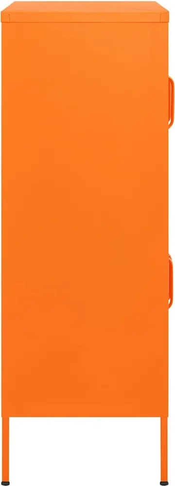 Úložná skříň oranžová 80 x 35 x 101,5 cm ocel 336138