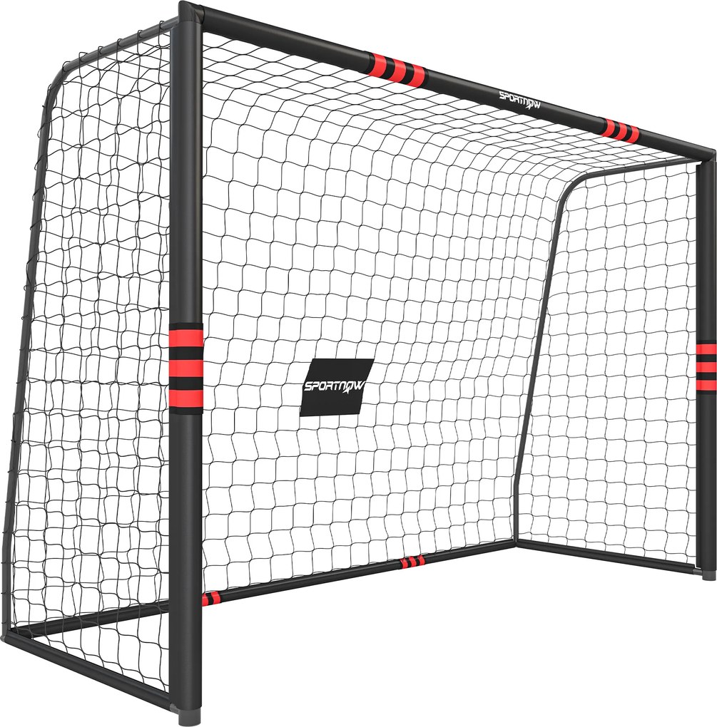 SPORTNOW Fotbalová branka pro zahradu 300 x 200 cm, robustní venkovní branka s polstrováním sítě, zemní kotvy, antikorozní povrch