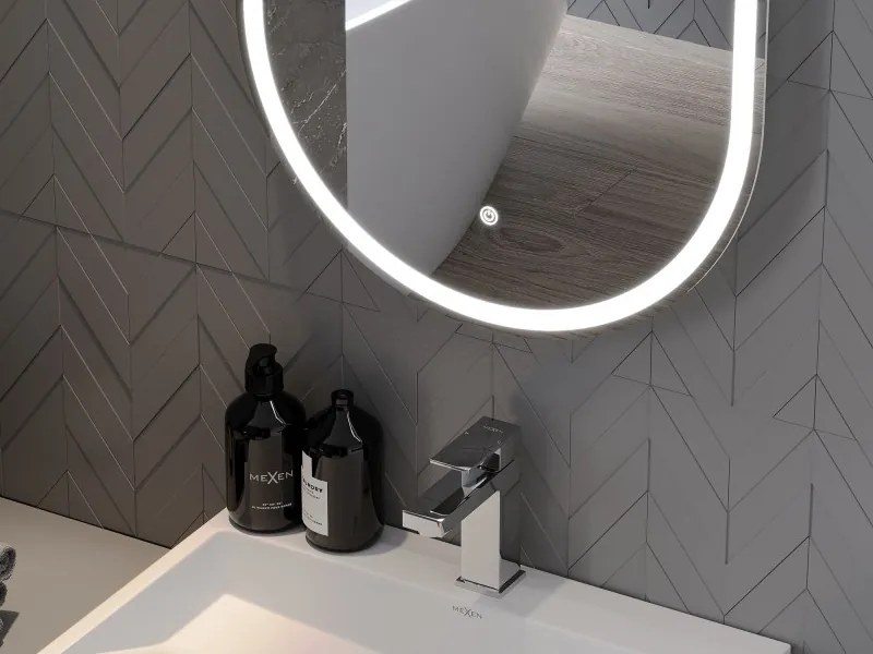 Mexen Bono koupelnové zrcadlo s podsvícením 45 x 120 cm, LED 6000K, protimlhové - 9816-045-120-611-00
