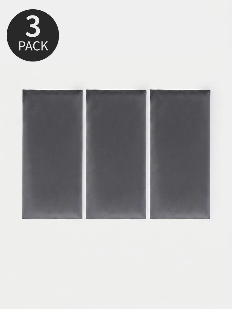 Sinsay - Obdélníkové čalouněné panely 3 pack - šedá