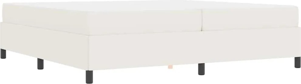Rám postele s matrací Krémová 200 x 200 cm textil 3399142