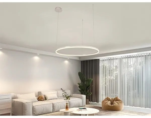 LED Stmívatelný lustr na lanku LED/55W/230V 3000-6500K + dálkové ovládání