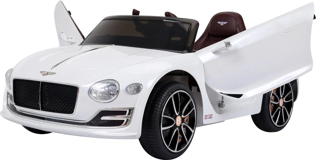 HOMCOM Dětské elektrické autíčko Bentley GT v licenci s dálkovým ovládáním, 2 x 390 motorů, bílé, 108 x 60 x 43 cm, pro děti