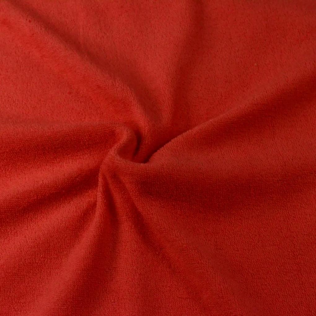BROTEX Froté prostěradlo červené Rozměr: 90 x 200 cm
