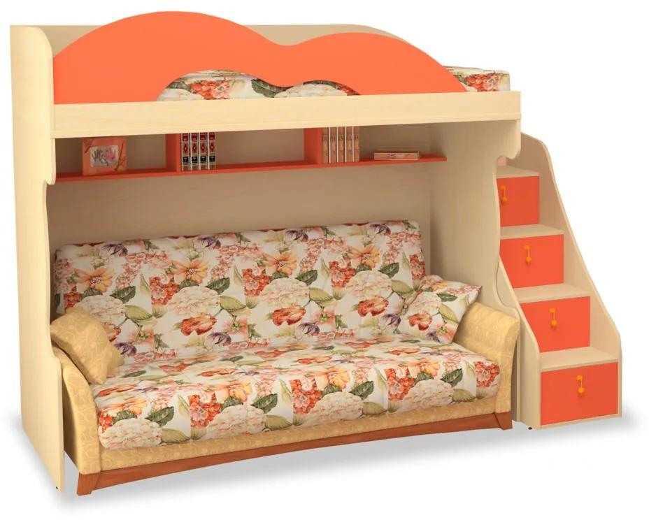 Dětská patrová postel - horní spaní MIA-003 LENZA