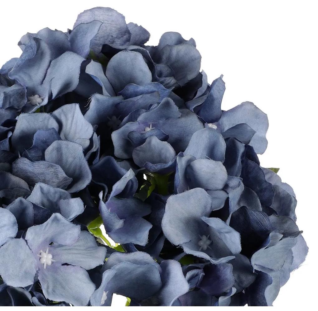 Pugét hortenzií modrá, 5 květů, 20 x 43 cm