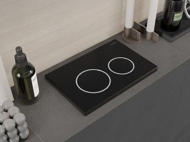 Mexen Fenix Air 07 XS pneumatické splachovací tlačítko, černé - 6A0703