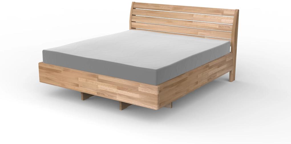 Masivní postel GEMINI - Solwo Design Dřevo a odstín oleje: BUK Cink - Olej odstín BO102, Rozměr spací plochy: 180x200